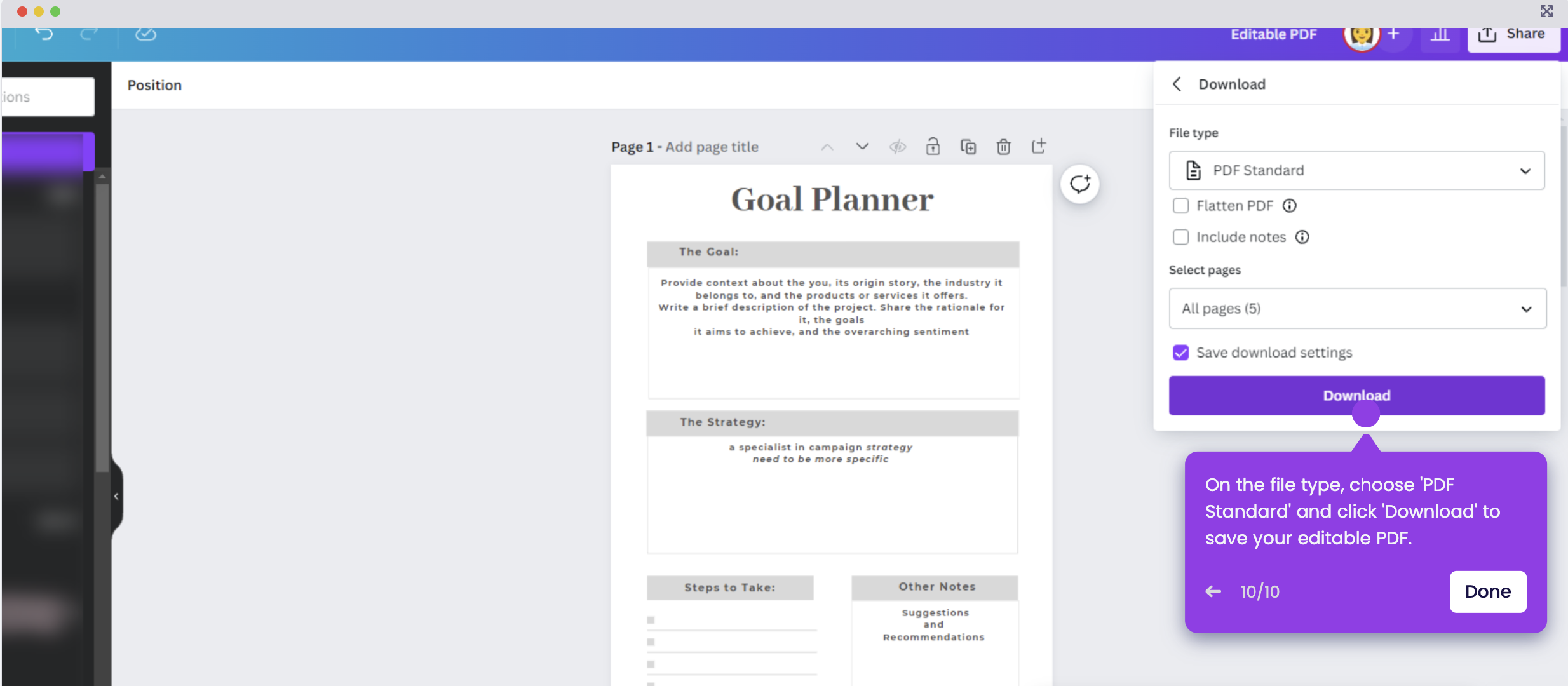 How to Make an Editable PDF in Canva: 1-Min Guide